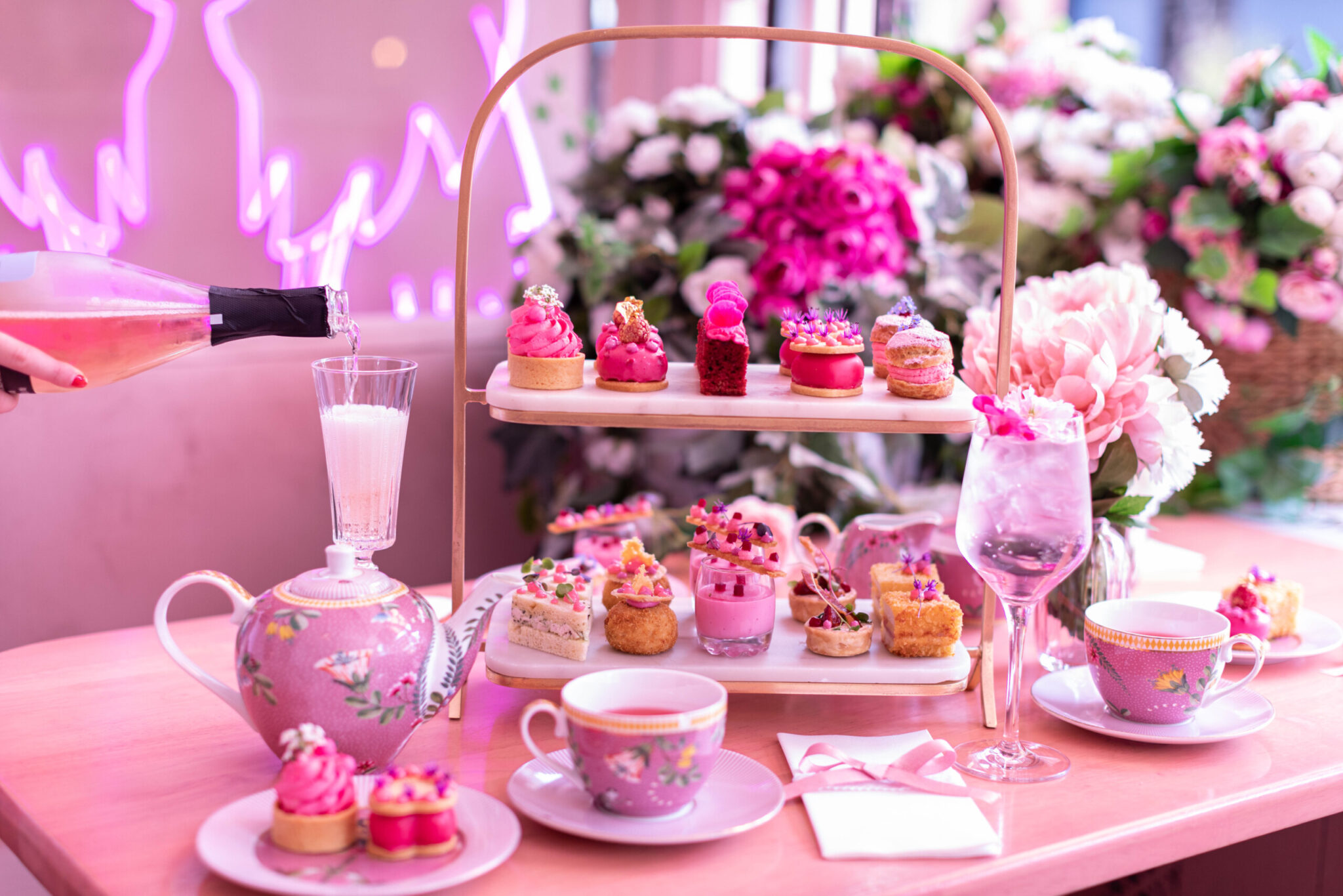 Pink Afternoon Tea Menu - Bon Appetit